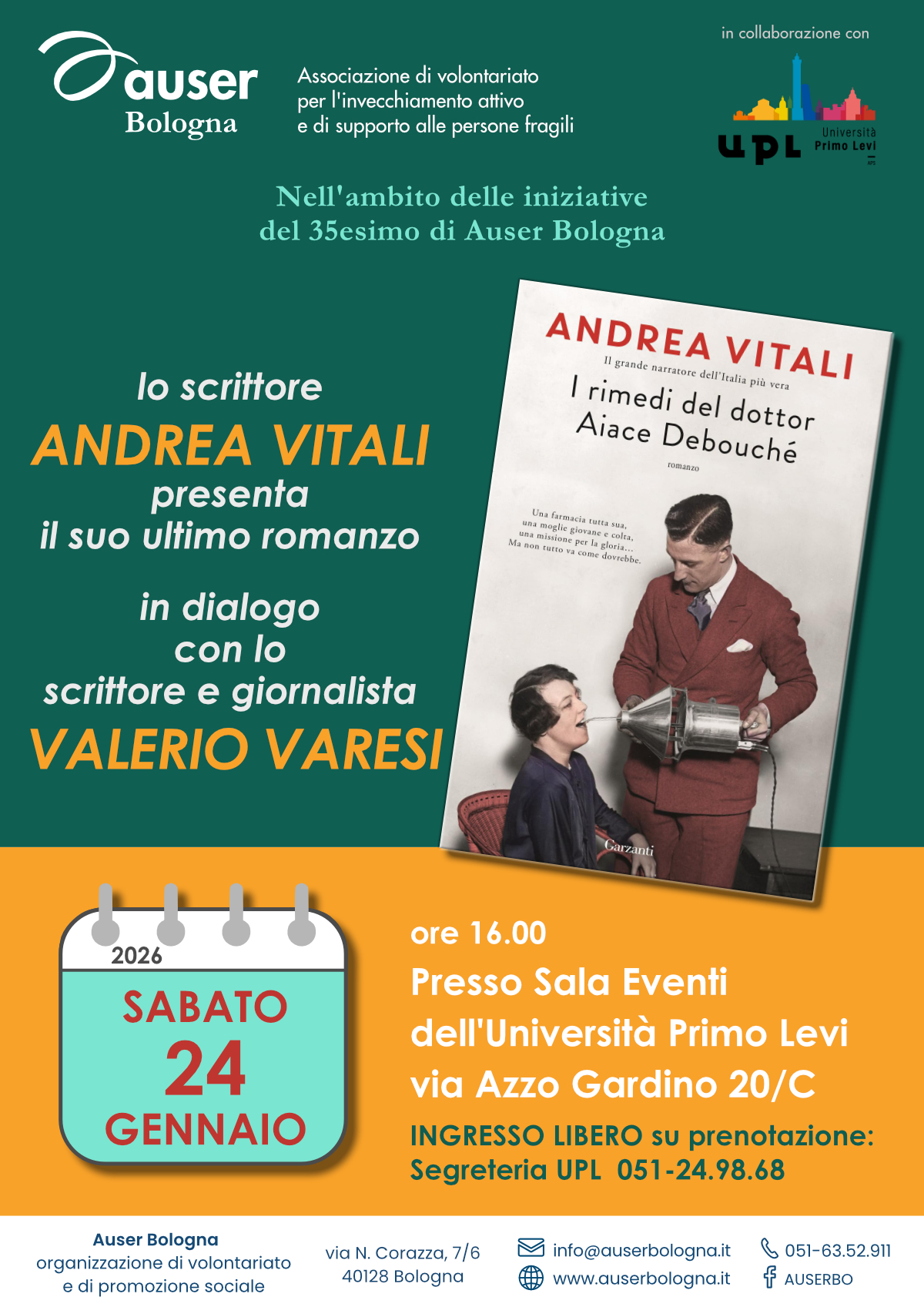 Andrea Vitali presenta il suo nuovo libro in un dialogo con Valerio ...